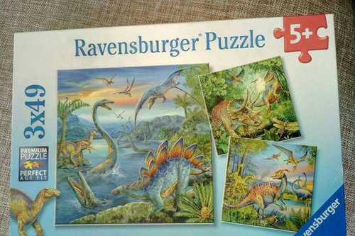 Пазл Ravensburger "Мир динозавров" 3х49