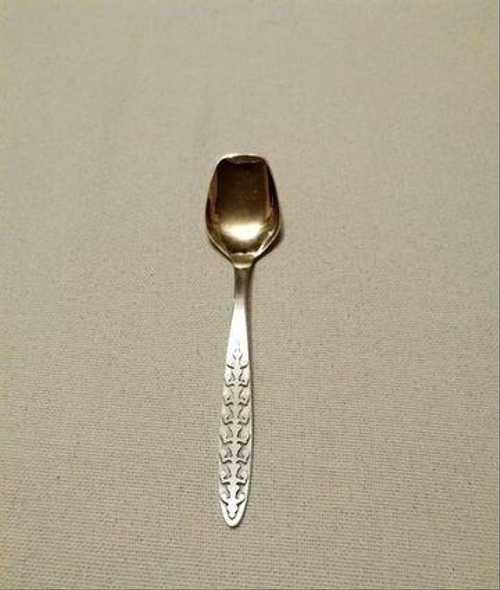Ложка десертная серебряная, 916 проба, СССР