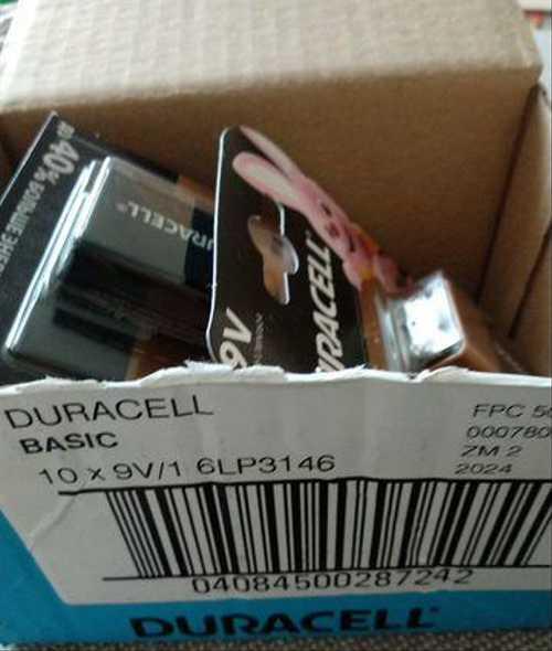 Батарейки duracell basic 9v/1 - 5штук
