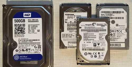 Неисправные HDD 2,5" и 3,5" 160-750 гб