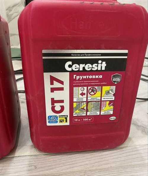 Грунтовка ceresit ct 17 10л