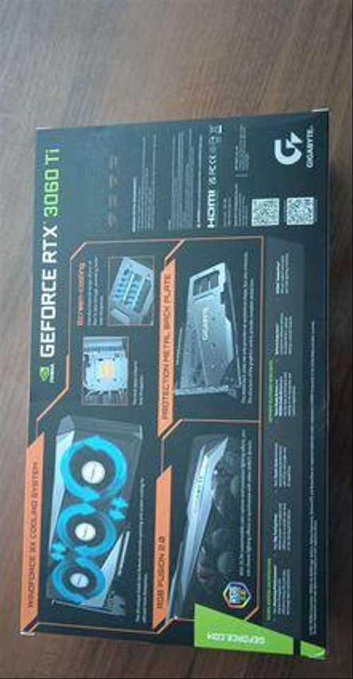 Gigabyte RTX 3060 TI Gaming OS PRO новая (3 вентил