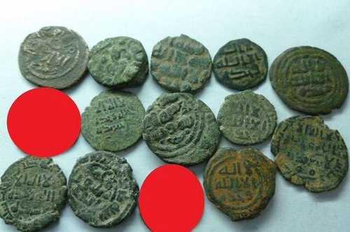 Набор древних исламских монет номер 37. 12 шт