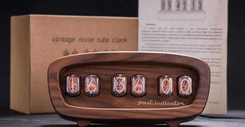 Ламповые часы (nixie clock) Спутник-1 термоясень