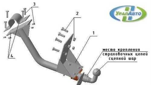 Фаркоп для газ 3302 бортовая(Г-05) Автос