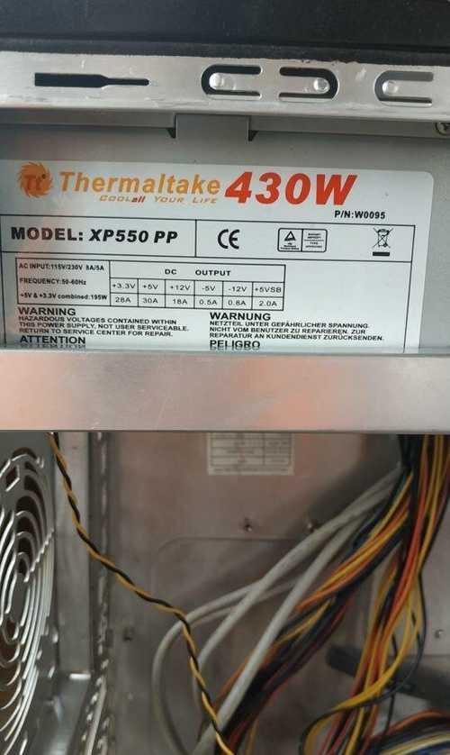 Блок питания thermaltake XP550 PP, 430Вт