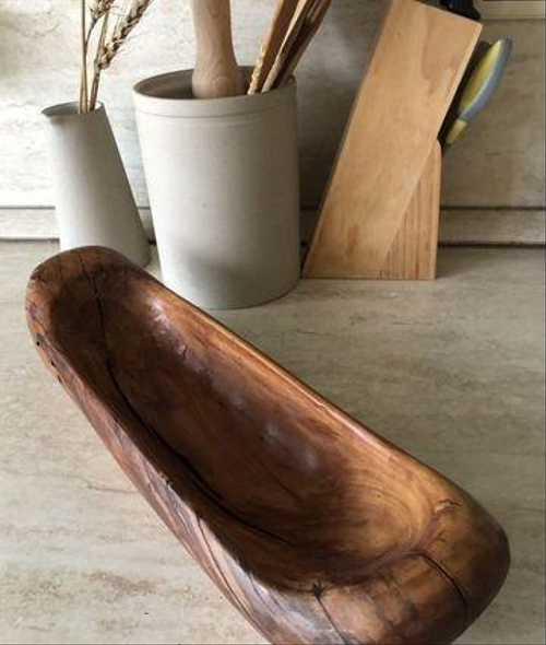 Деревянная тарелка/миска ручная работа