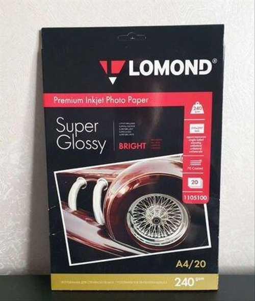 Фотобумага Lomond Super Glossy A4 240гр. 1105100