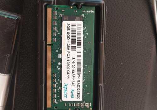 Оперативная память apacer Sodimm 2 gb DDR3L 1.35v