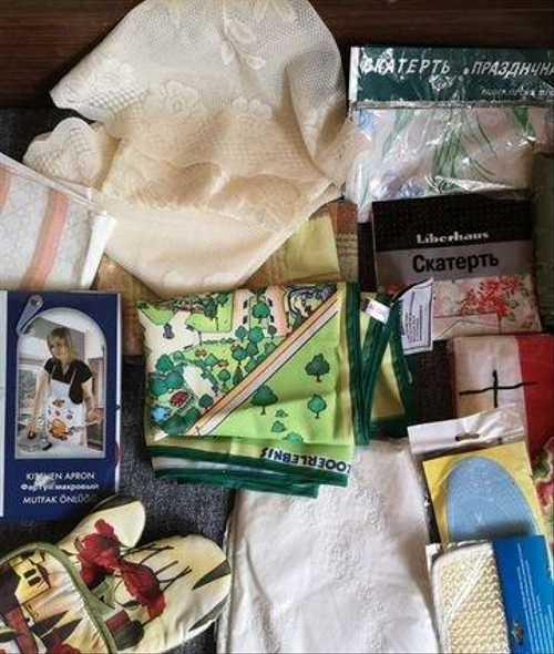 Пакетом скатерти полотенца