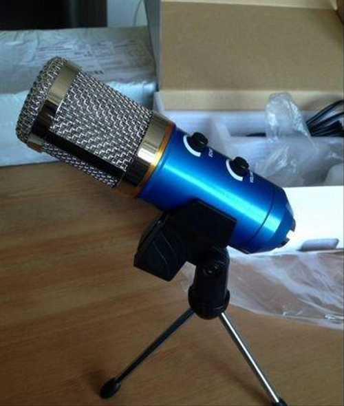 Конденсаторный Микрофон мк-F200FL 3.5 мм+ usb звук