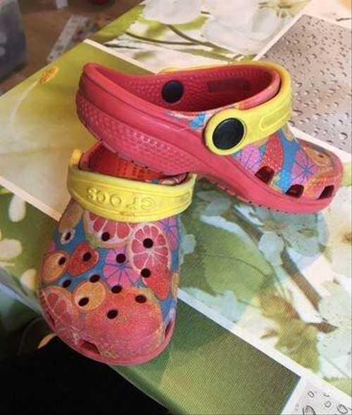 Crocs для девочки, размер С7