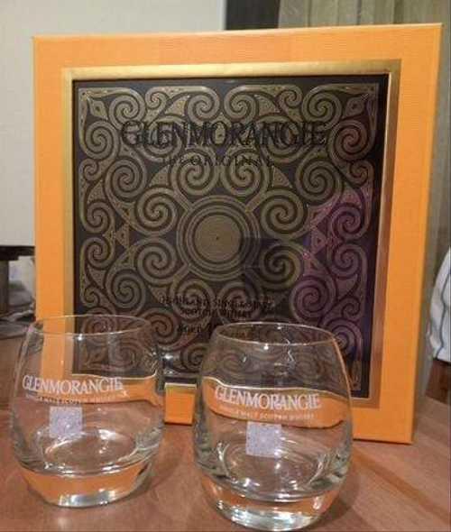 Бокалы и коробка от виски Glenmorangie 10 лет