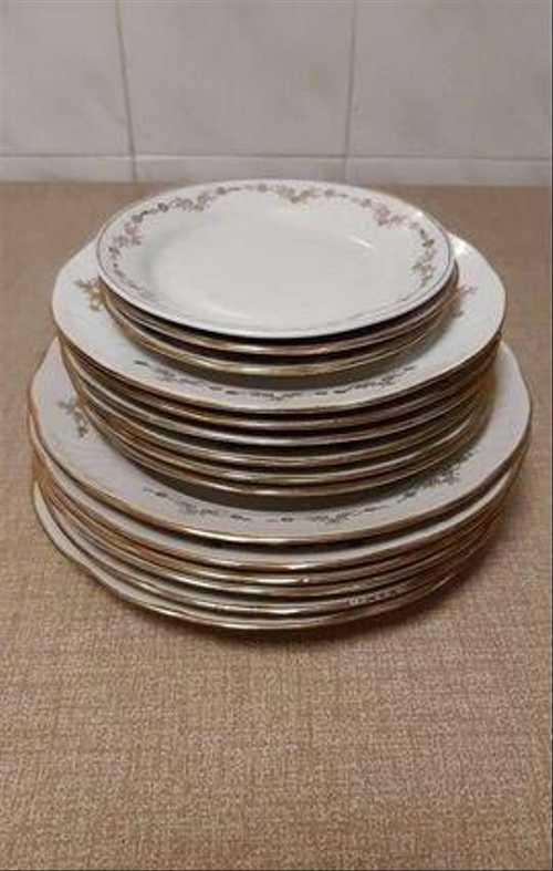 Рижский фарфор rpr набор 15 тарелок