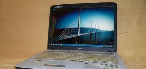 2-яд ноутбук 17" Acer 7720 с игровой VGA и 4 Gb
