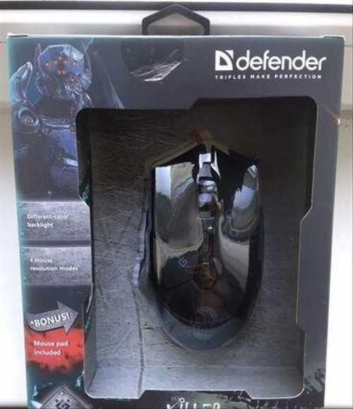 Игровая мышь Defender Killer + коврик