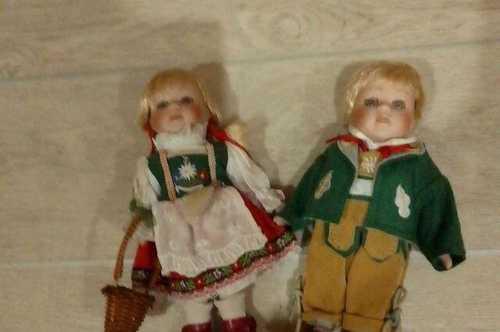 Куклы парочка в боварских костюмчиках германия