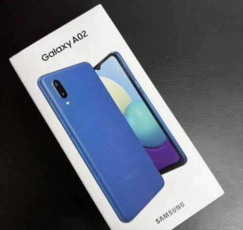 Новый samsung galaxy a02 синий в упаковке