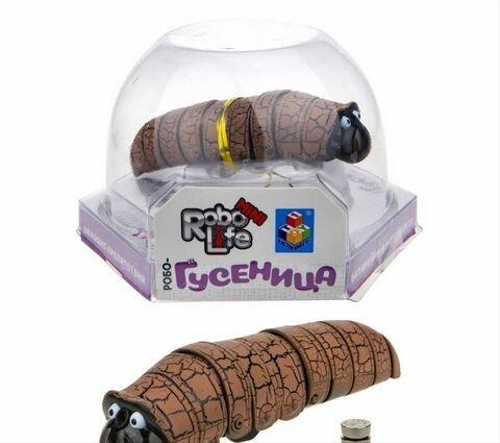 Интерактивная игрушка 1Toy Робо-Гусеница, коричневая, 3хag13, входят в комплект, 13,5*12*9 см (Т18756)