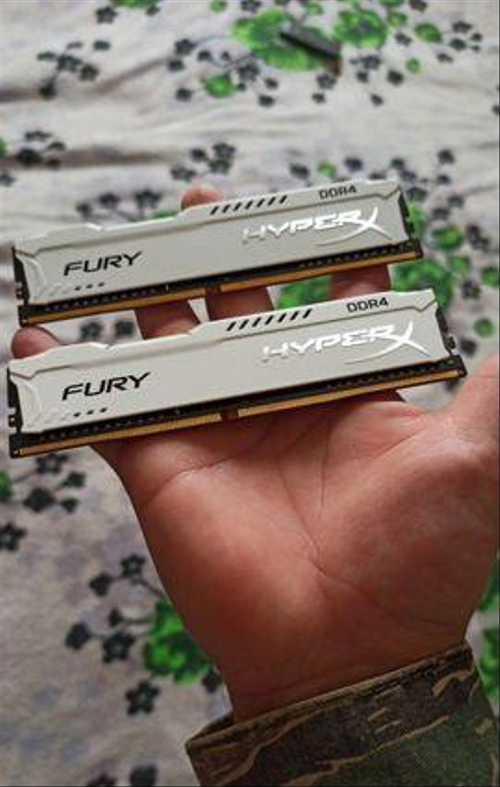 Ddr4 16gb (2шт по 8gb) 2133 Kingston Hyper X Fury