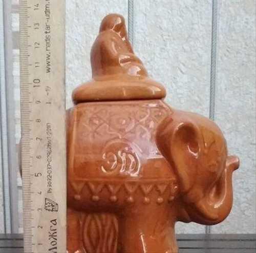 Чайница времен СССР слон керамика