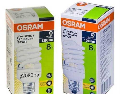 Лампа энергосберегающая Osram теплый белый E27