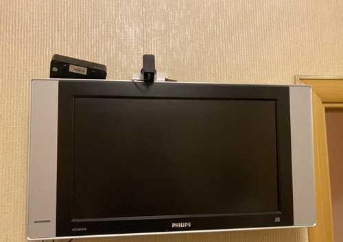 Телевизор Philips 22,5 дюйма flat tv+ тв приставка