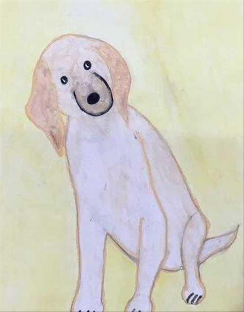 Картина собачка детская