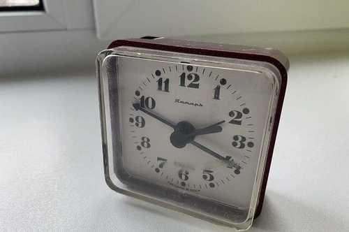 Часы с будильником Янтарь (СССР). На ходу