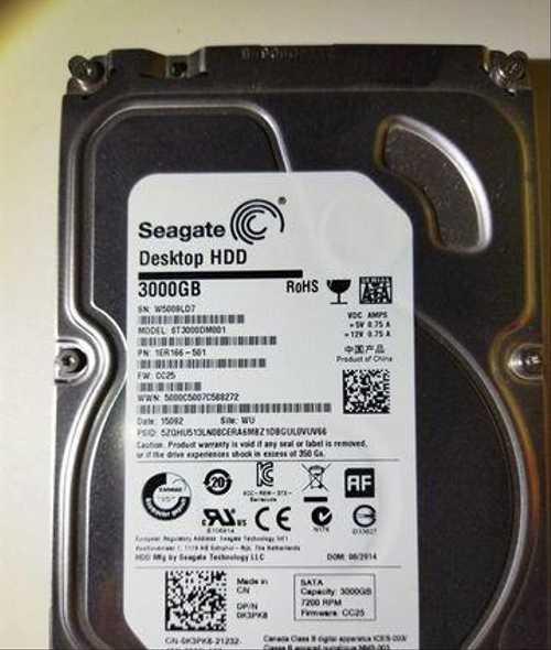 Жесткий диск Seagate 3000Gb (3TB)