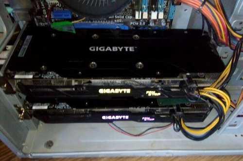 2 видеокарты Gygabyte 1060 6GD