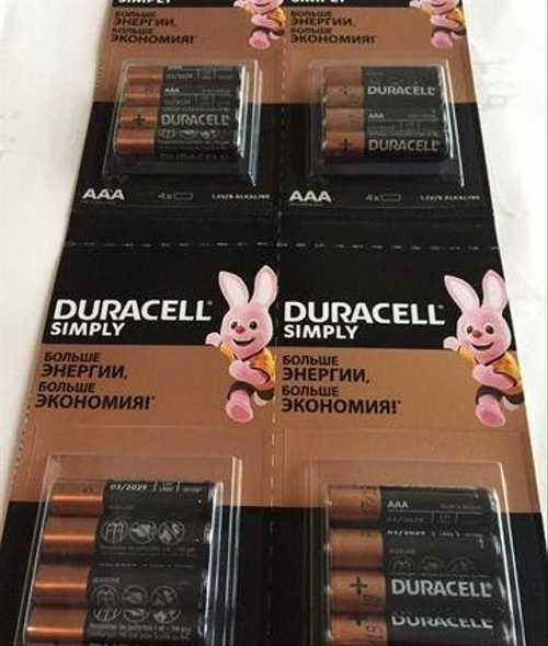 Батарейки Duracell Simply AAA/4 LR3