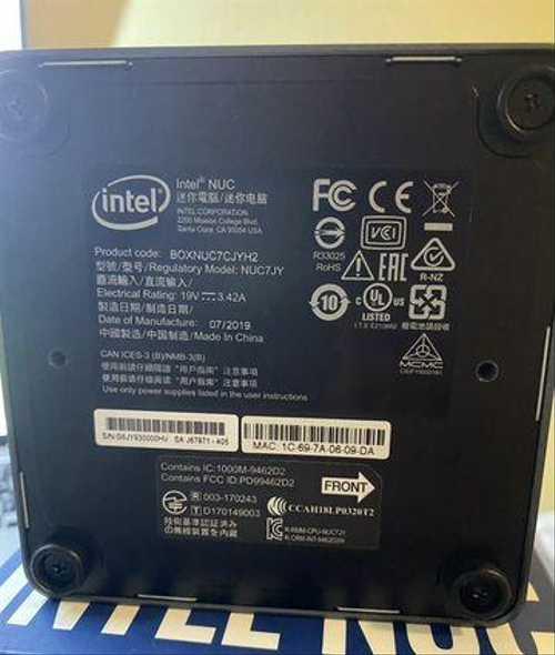 Неттоп / мини-пк Intel NUC NUC7cjyh2