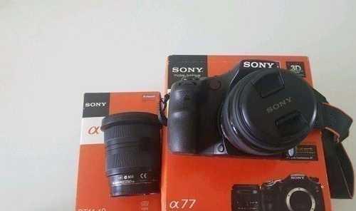 Фотик Sony SLT-A77 и объектив Sony SAL-1118