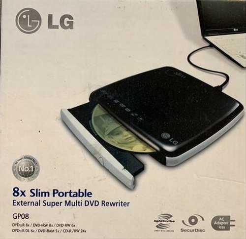 Внешний оптический DVD привод LG GP08