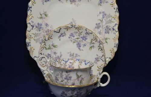 Чайоне трио,тарелка,блюдо от Coalport
