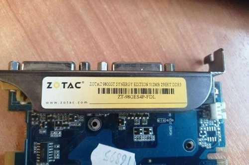 Нерабочая Видеокарта zotac 9800 GT