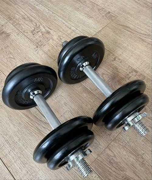 Гантели разборные прорезиненные Barbell, 9кг