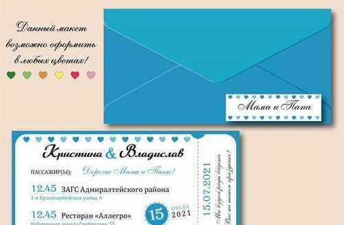 Приглашения на свадьбу