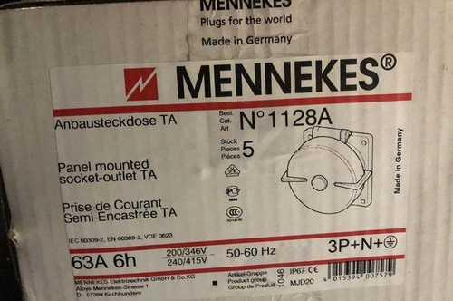 Mennekes 63/400/5 IP67 Встраиваемая щитовая розетк