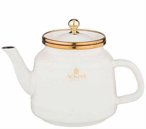 Agness чайник agness эмалированный, серия тюдор 1,0Л