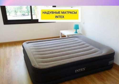 Надувные кровати матрасы с насосом Intex Belamo дл