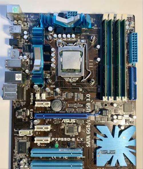 Сборка Asus P7P55D-E LX, xeon x3450, 16Гб озу, бп