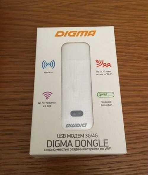 Новый usb модем 3g 4g wifi Digma Dongle