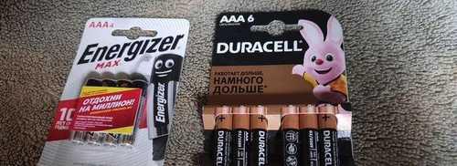 Батарейки ааа Duracell и Energizer