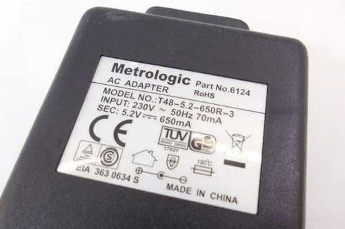 Блок питания AC/DC Metrologic DC 5.2V /650 mA