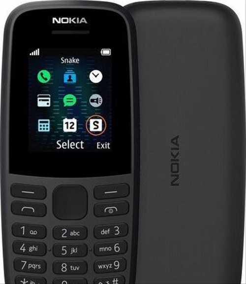 Телефон Nokia 105 SS black