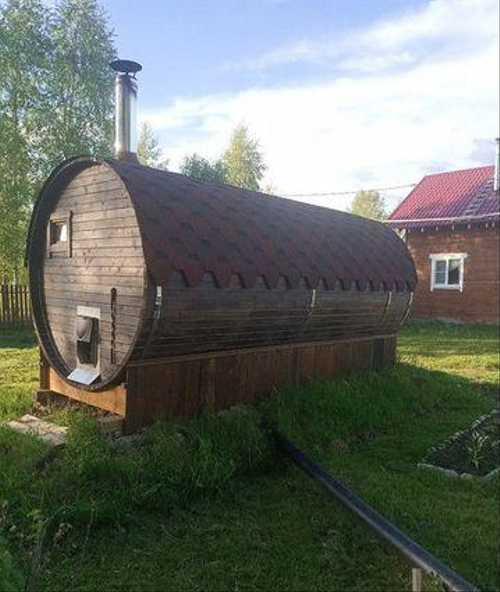 Баня бочка готовая баня