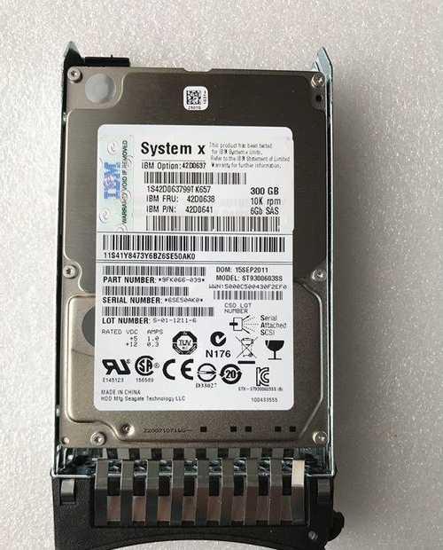 Жест. Диск IBM 42D0637 300Gb 42D0638 SAS 2.5