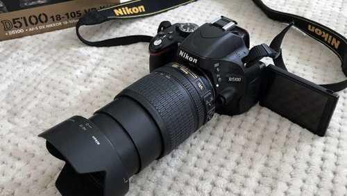 Зеркальный фотоаппарат Nikon D5100 + nikkor 18-105